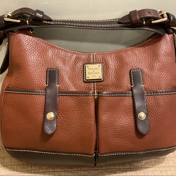 Dooney & Bourke | Bags | Downey Bourke Pebble Light Br Leather With ...